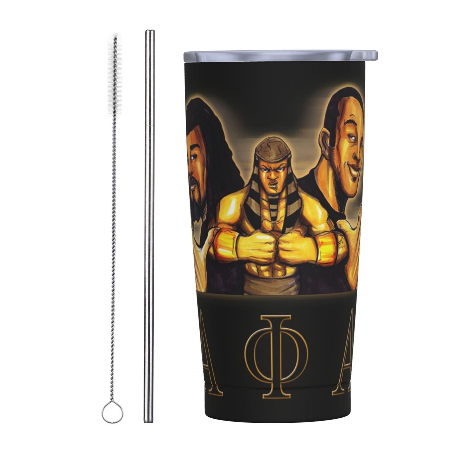 Alpha Phi Alpha 20oz Insulated Tumblers with Lids and Straws Stainless ...