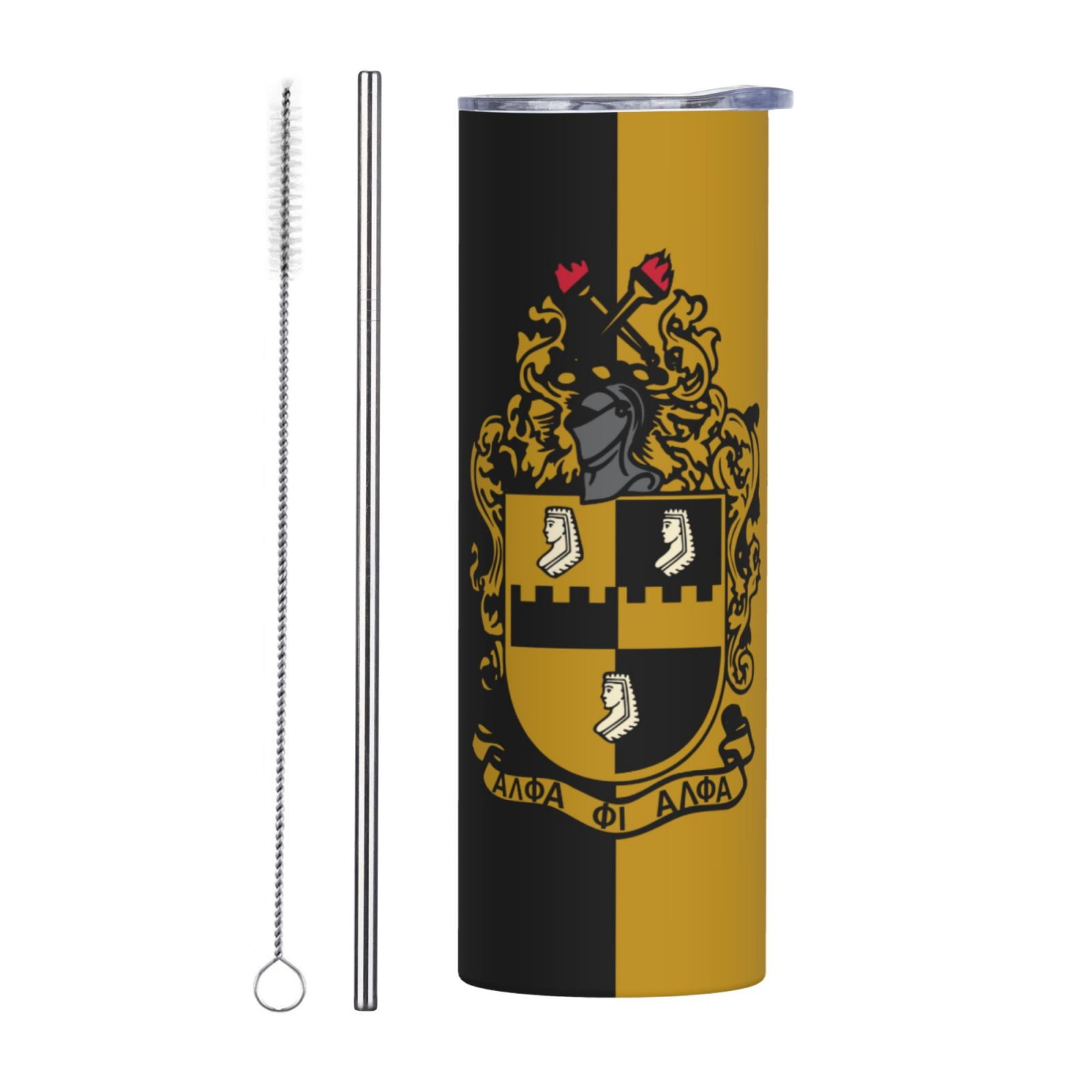 Alpha Phi Alpha 20oz Insulated Tumblers with Lids and Straws Stainless ...