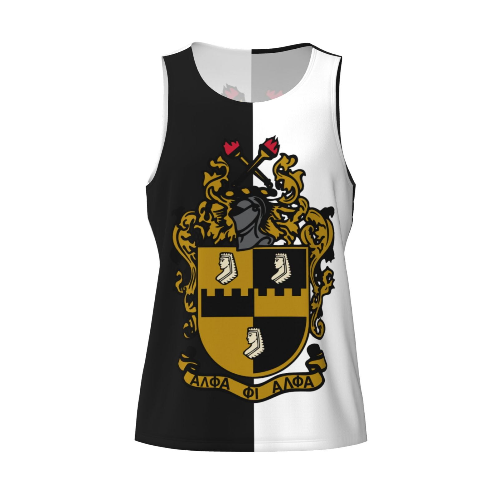 Alpha Phi Alpha Workout Tank Top Unisex Funny Double Sided Pattern Design Cotton T-shirts M ...