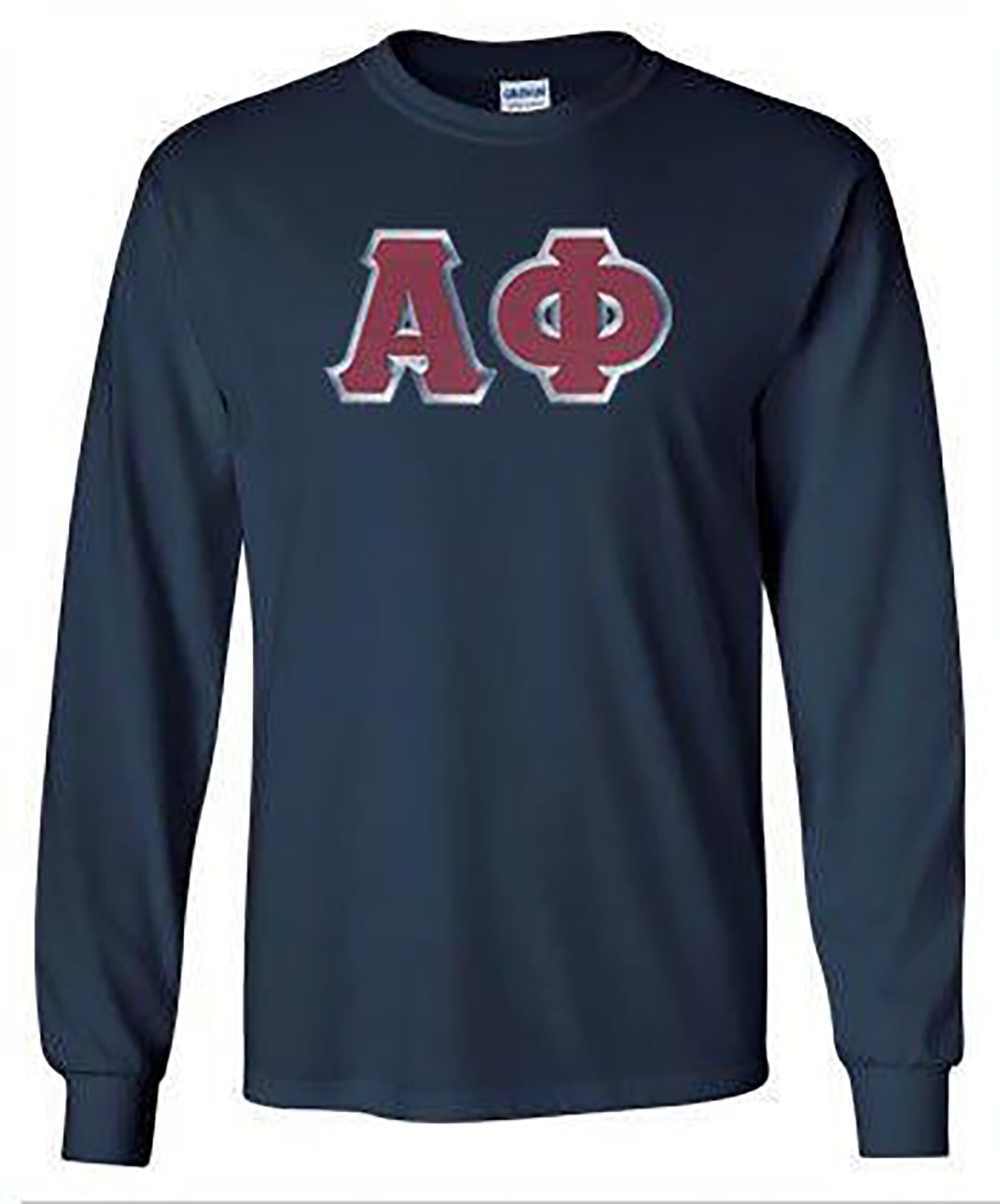 Alpha Phi Lettered Long Sleeve Tee Medium Navy Blue - Walmart.com