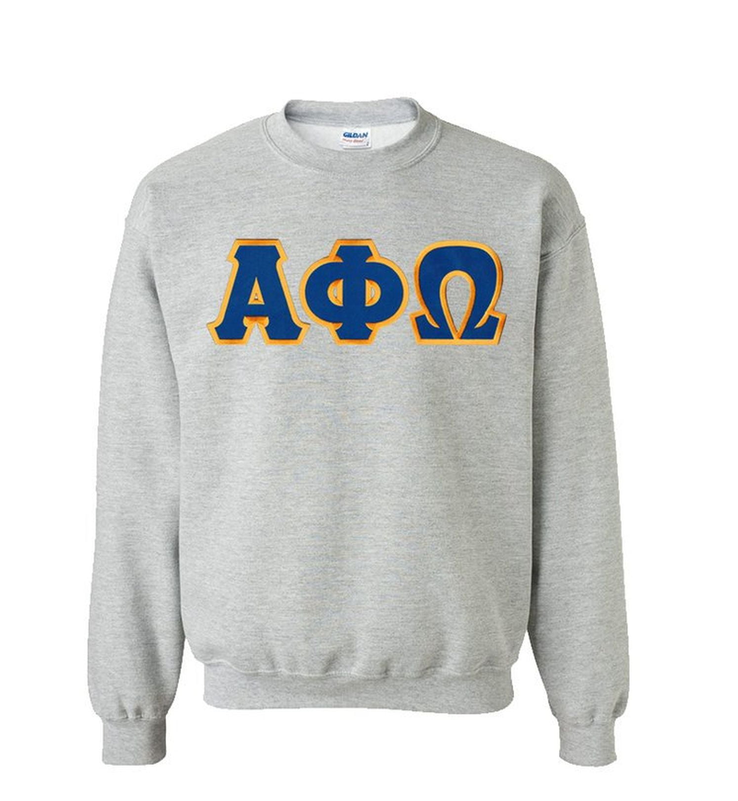 Alpha Phi Omega Lettered Crewneck X-Large Light Grey - Walmart.com
