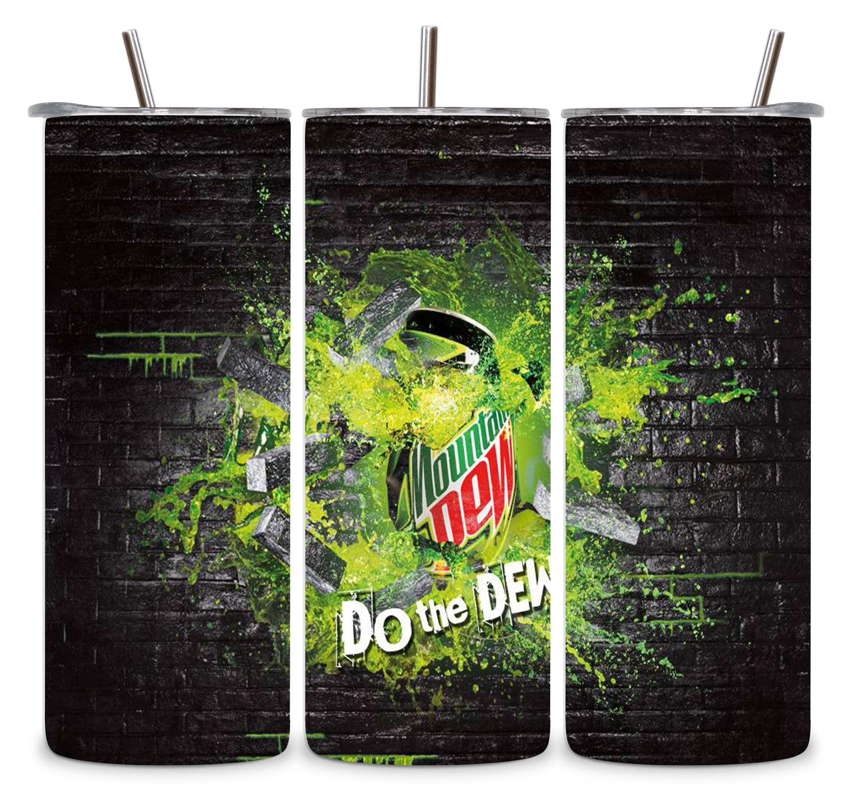 Alpha Printing 20oz Stainless Steel Tumbler – Dew the Dew Soda Saying ...
