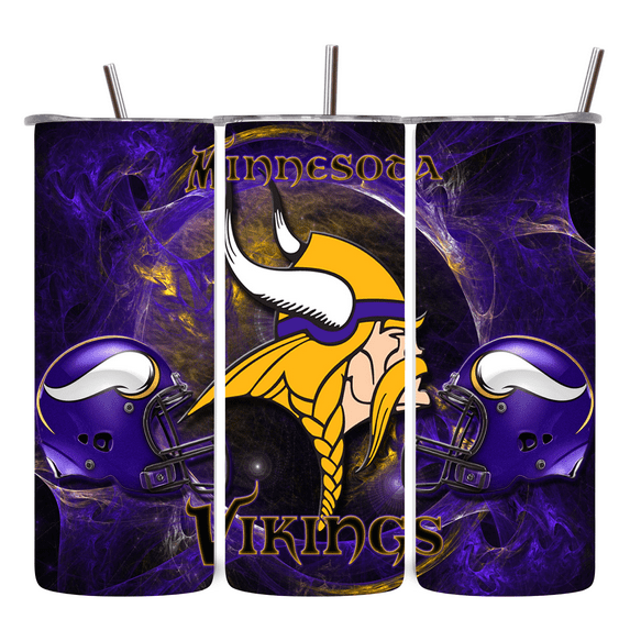 Alpha Printing 20oz Stainless Steel Tumbler – Minnesota Grunge Football Team Look-Alike Design ...