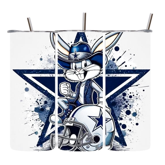 Alpha Printing 20oz Stainless Steel Tumbler with Straw Bugs Bunny ...