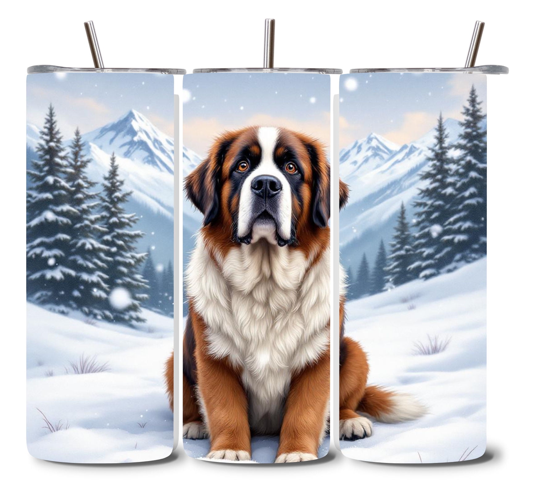 Alpha Printing 20oz Stainless Steel Tumbler with Straw Cartoon Saint ...