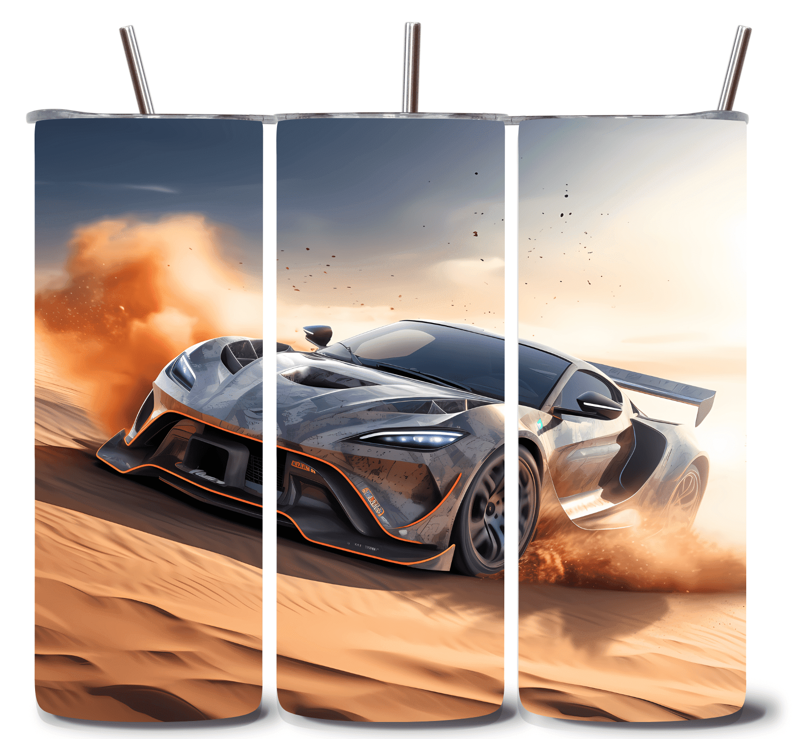 Alpha Printing 20oz Stainless Steel Tumbler with Straw â€“ Sports Car ...