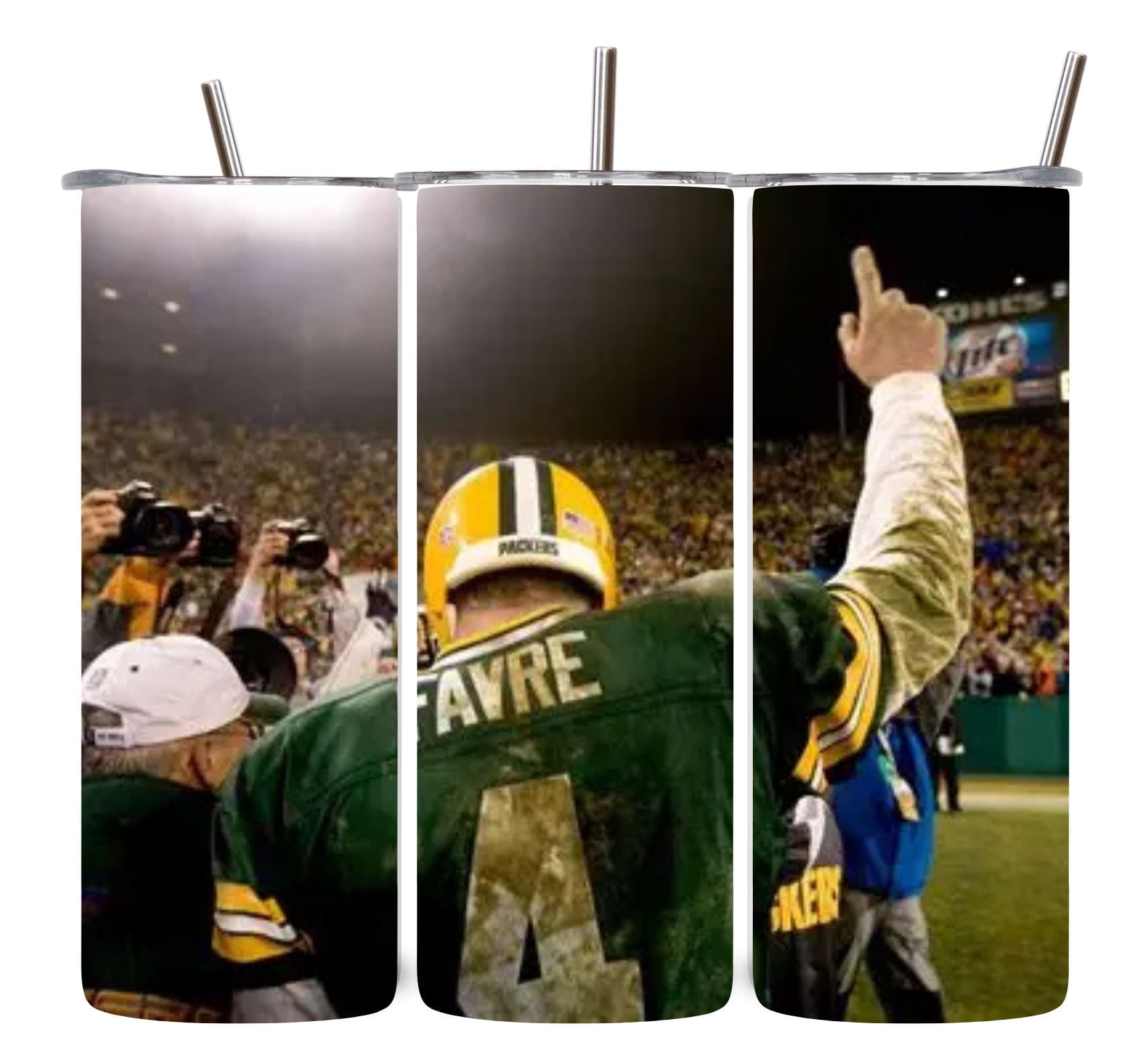 Alpha Printing 20oz Stainless Steel Tumbler with Straw Wisconsin Iconic ...