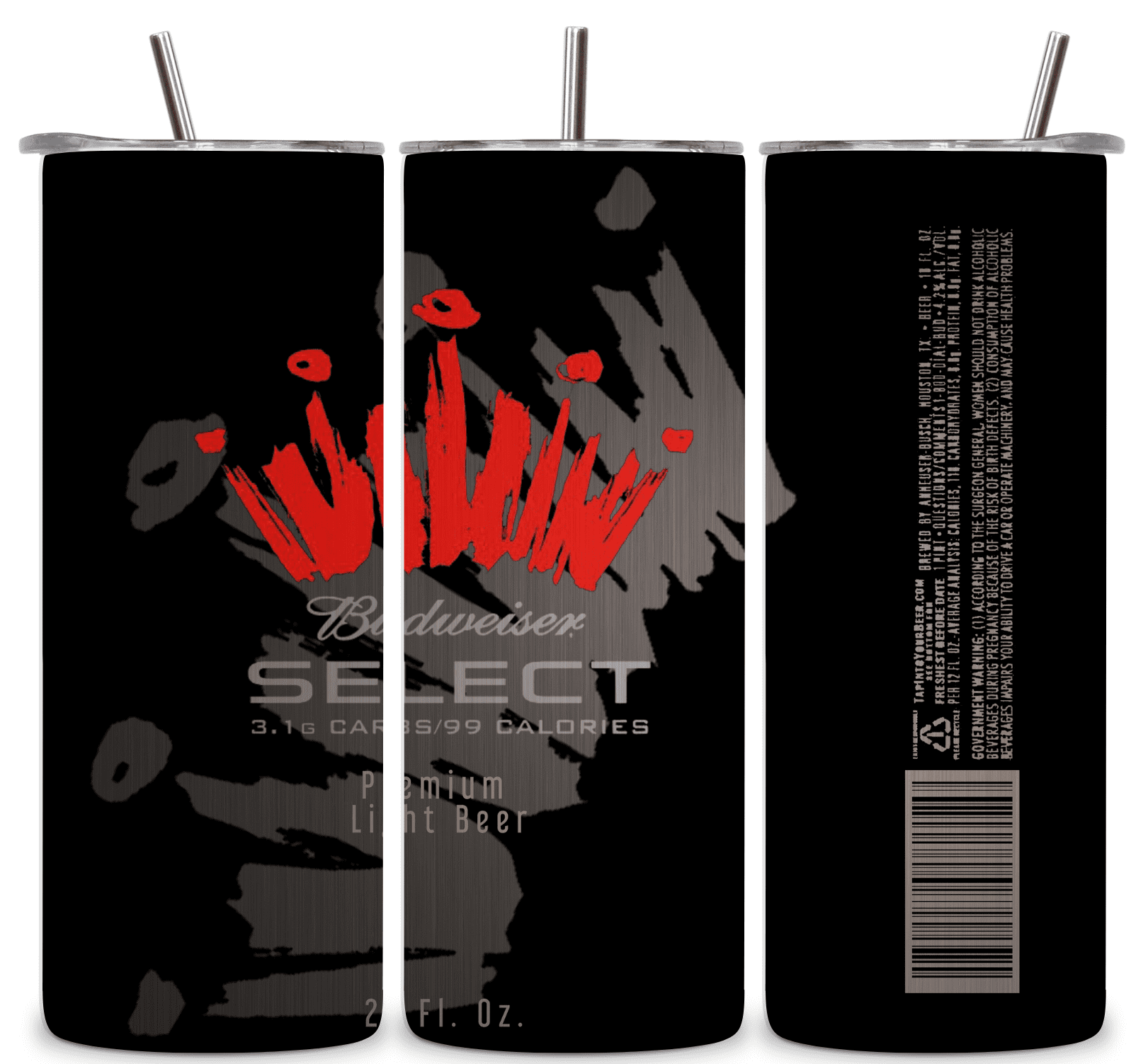 Alpha Printing 20oz Stainless Steel Tumblers-beer look alike image ...