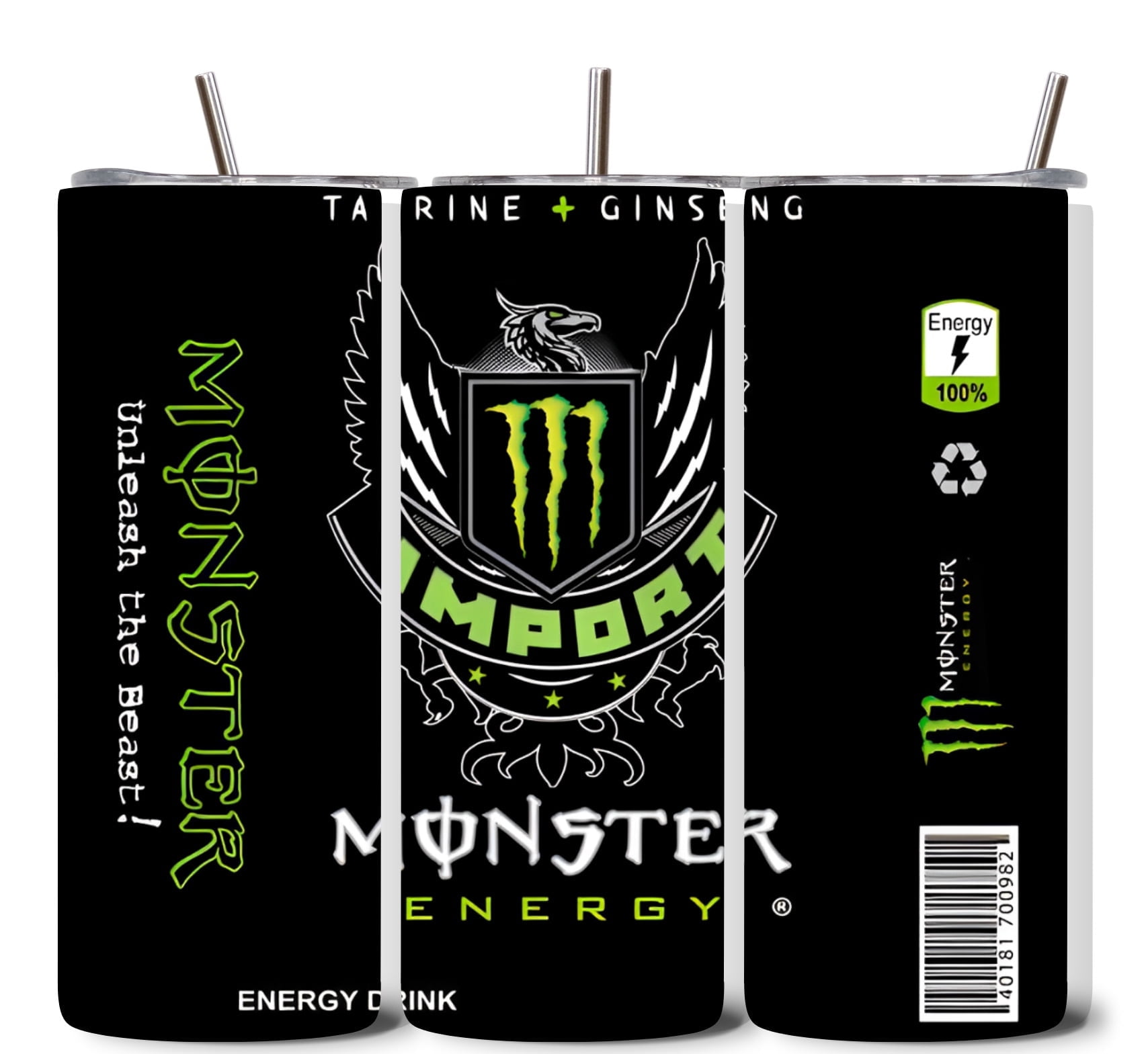 Alpha Printing 20oz Stainless Steel Tumbler – Energy Drink Look-Alike ...