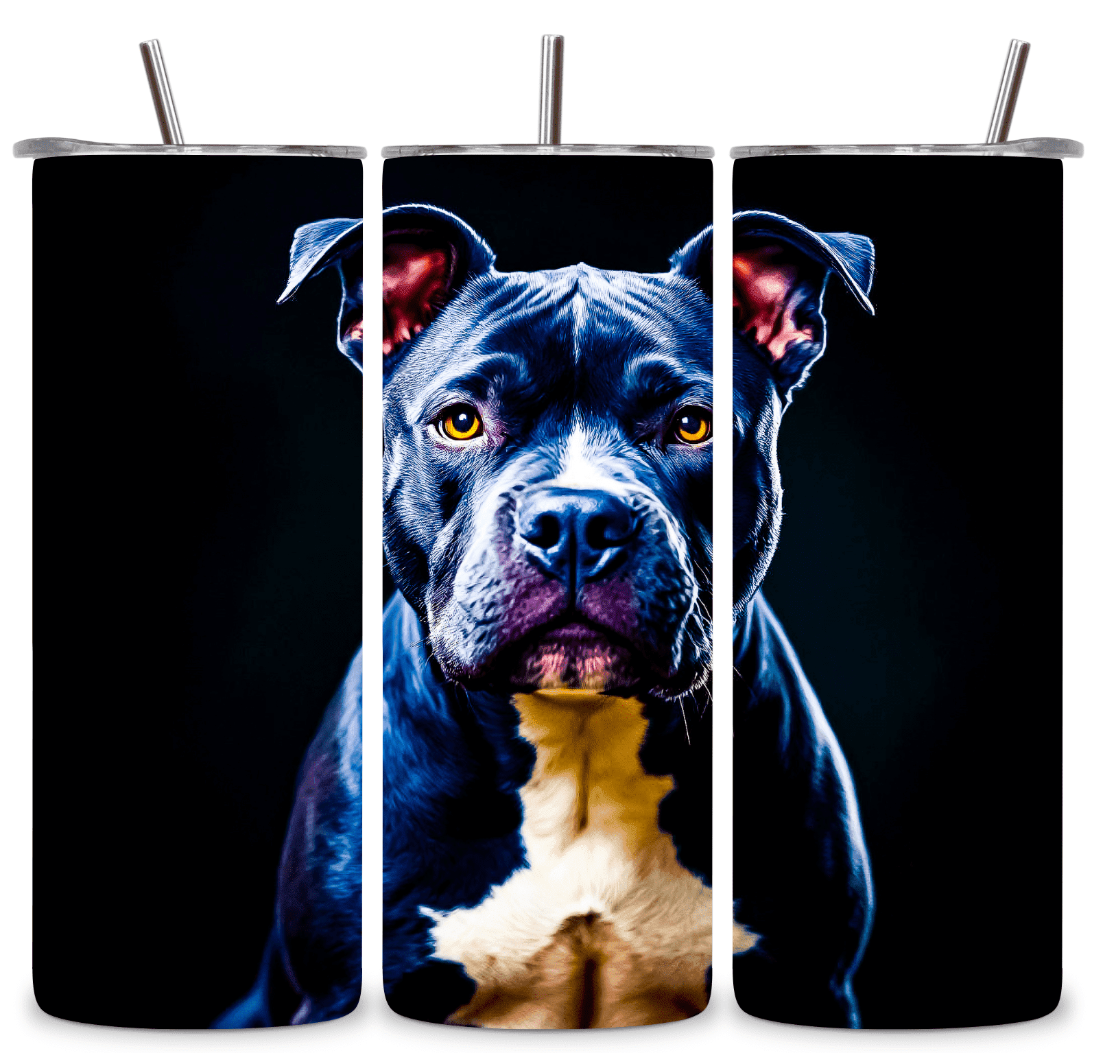 Alpha Printing 20oz Stainless Steel Tumbler – Pitbull on Black ...