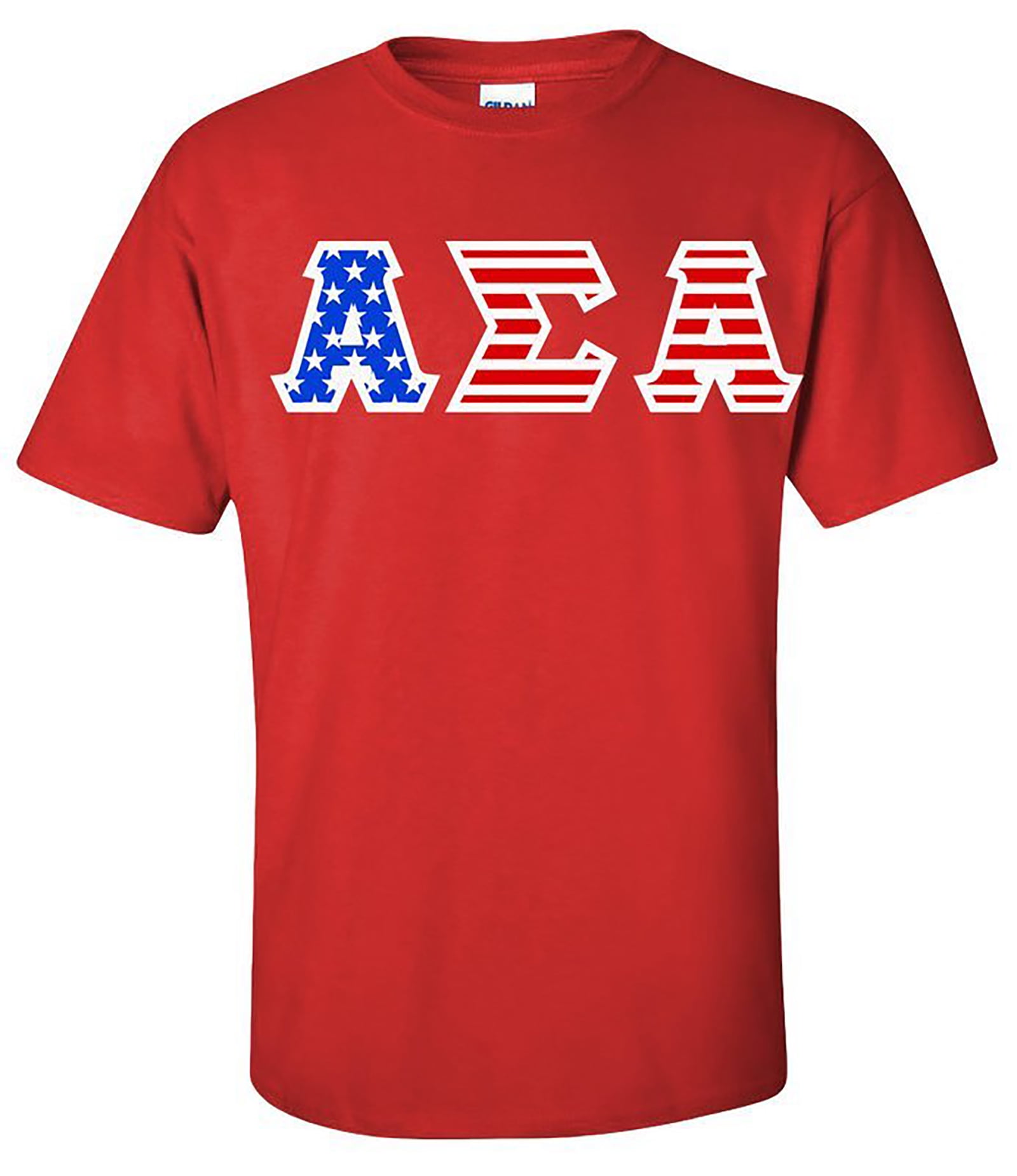 Alpha Sigma Alpha Greek Letter American Flag Tee - Walmart.com