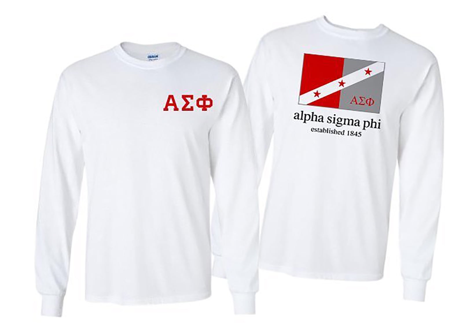 Alpha Sigma Phi Lettered Hooded Sweatshirt Large Red - Walmart.com