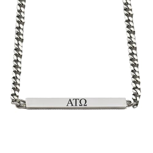 Alpha Tau Omega Fraternity Necklace - Greek Letters Stainless Steel ...
