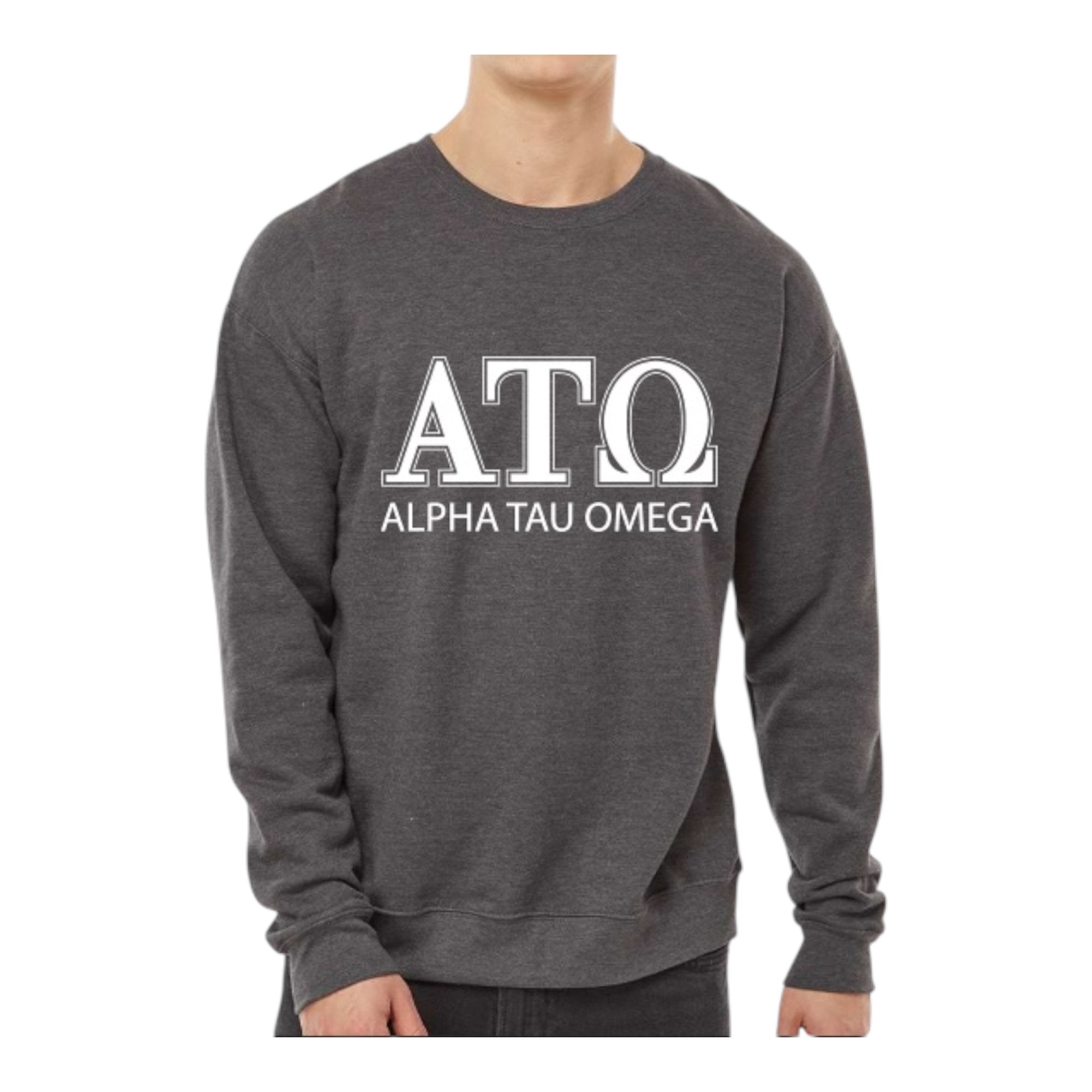 Alpha Tau Omega Sweatshirt, Crewneck Sweatshirt with Varsity Greek ...