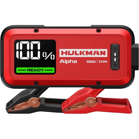 Alpha,Ultra Red,1000A 37Wh Jump Starter, Portable, Stylish,12V Jump Box ...