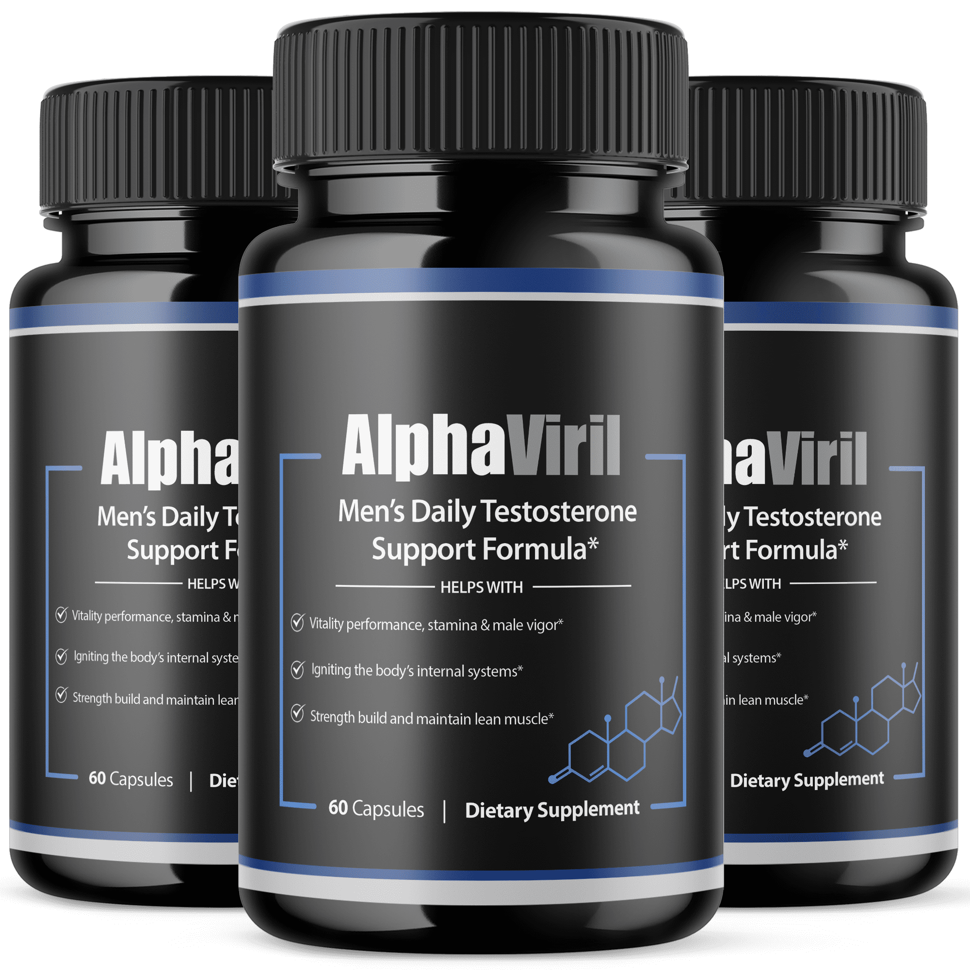 Alpha Viril Advanced Formula Pills All Natural Vitamin Supplement AlphaViril 180 Capsules ...