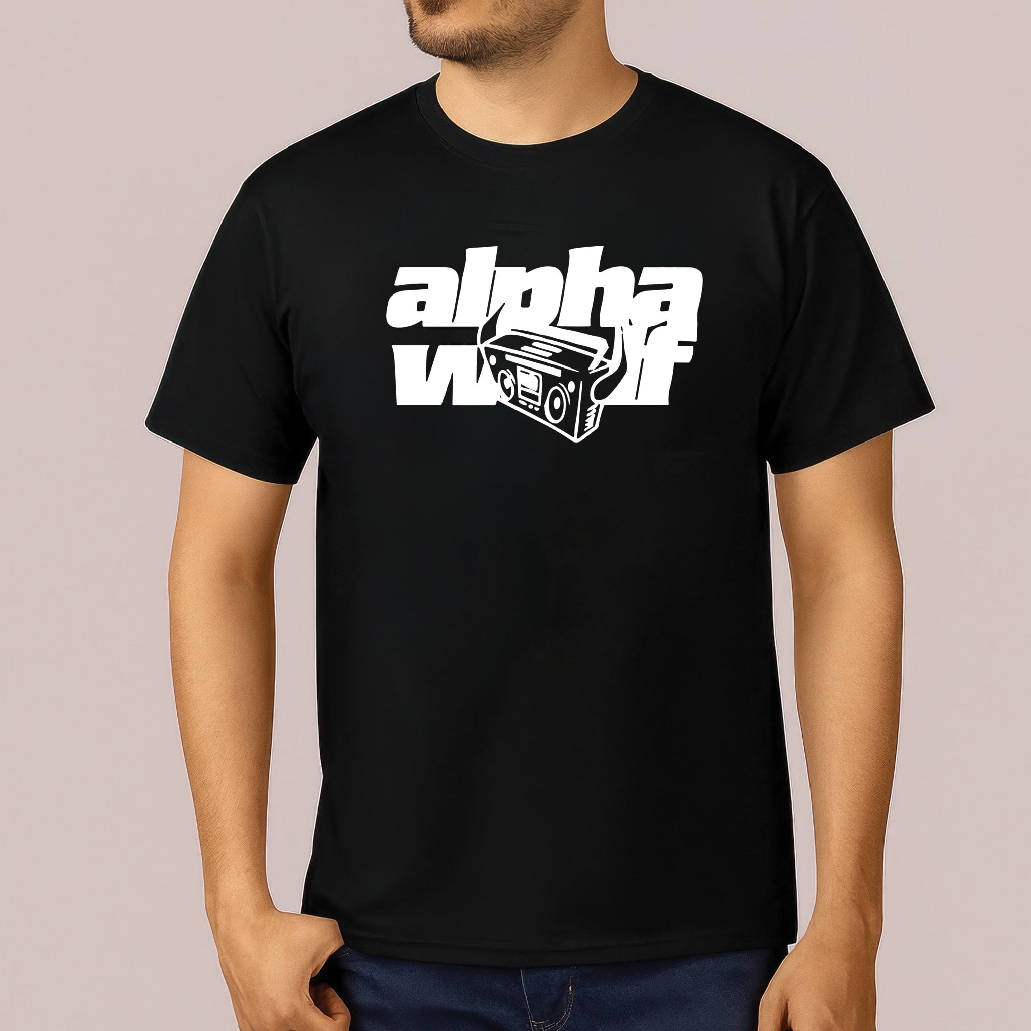 Alpha Wolf Devil Boombox T-Shirt - Walmart.com
