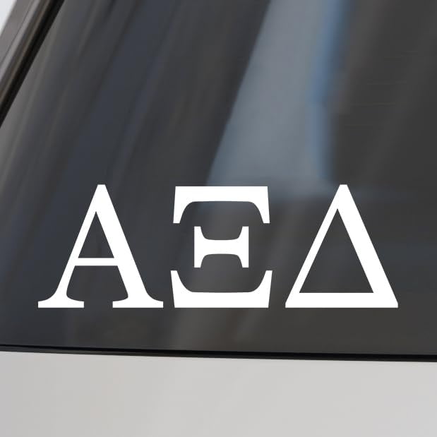 Alpha Xi Delta Car Decal Sticker- Greek Letters Design, Officially ...