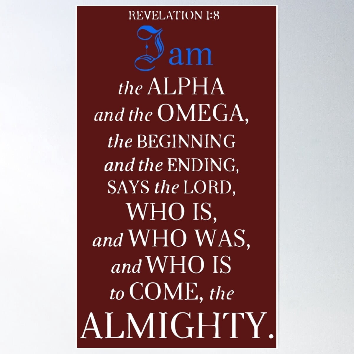Alpha and Omega Revelation Christian Poster, Poster Home Decor, Poster ...