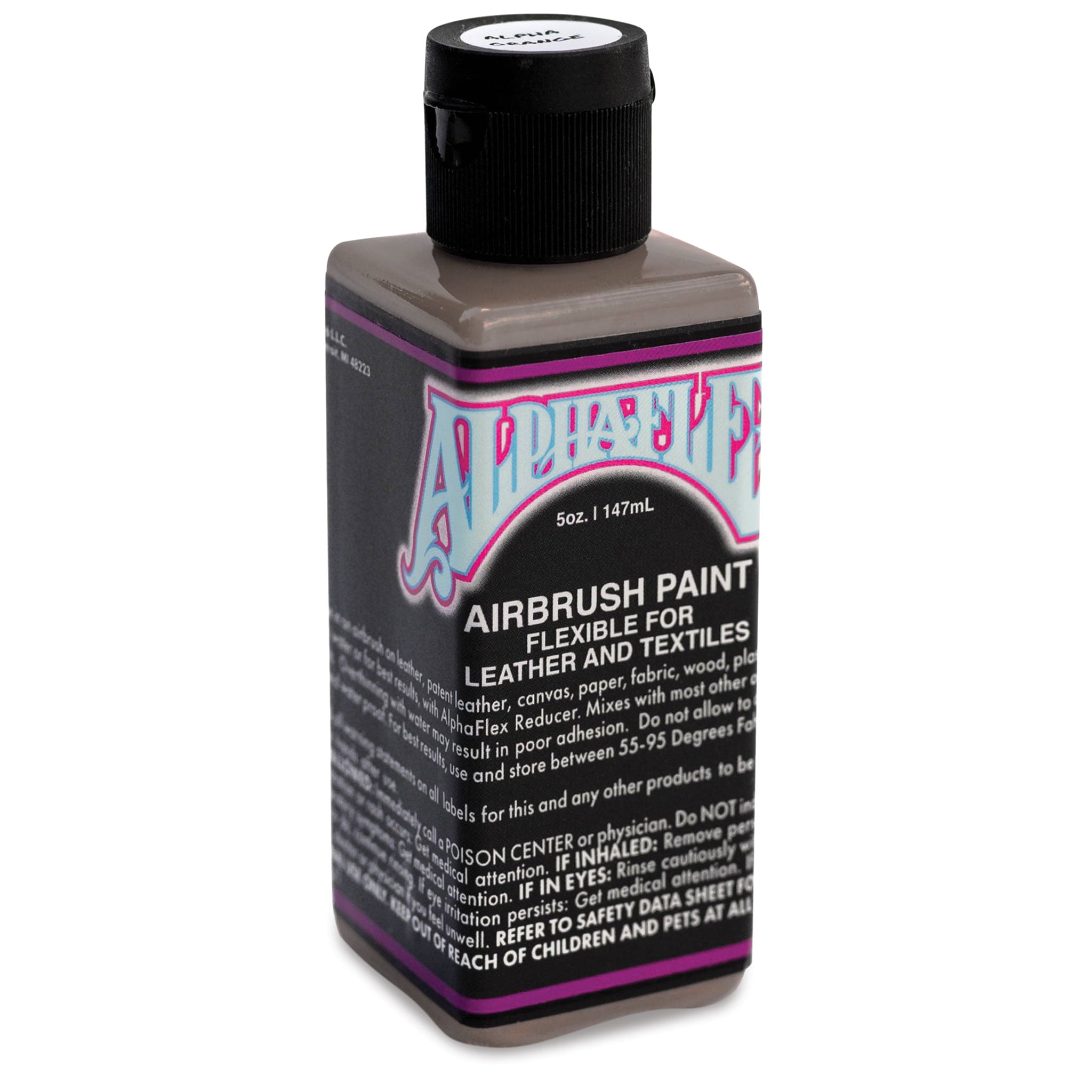 Alpha6 AlphaFlex Airbrush Textile and Leather Paint - Alpha Grey, 5 oz ...