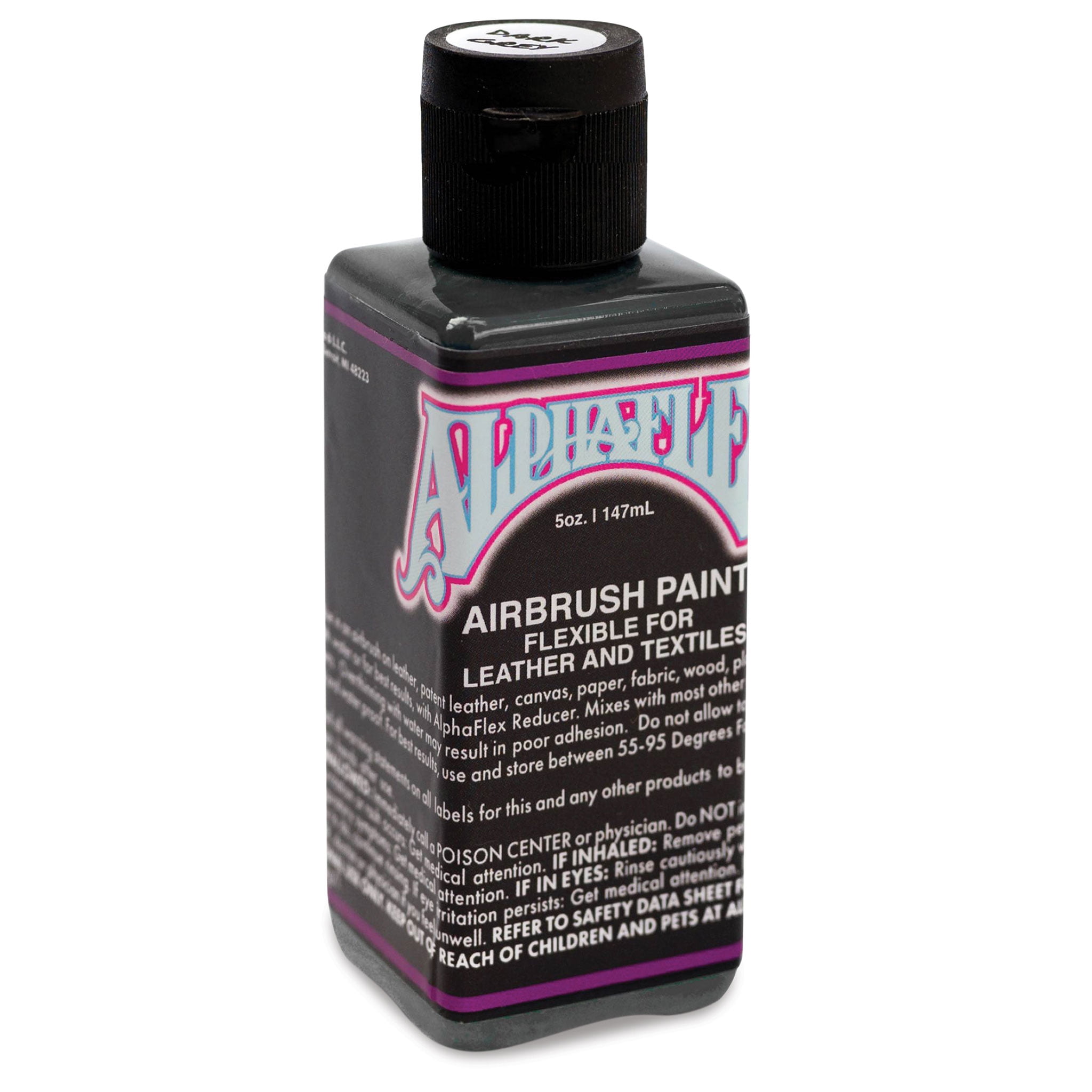 Alpha6 AlphaFlex Airbrush Textile and Leather Paint - Dark Grey, 5 oz ...