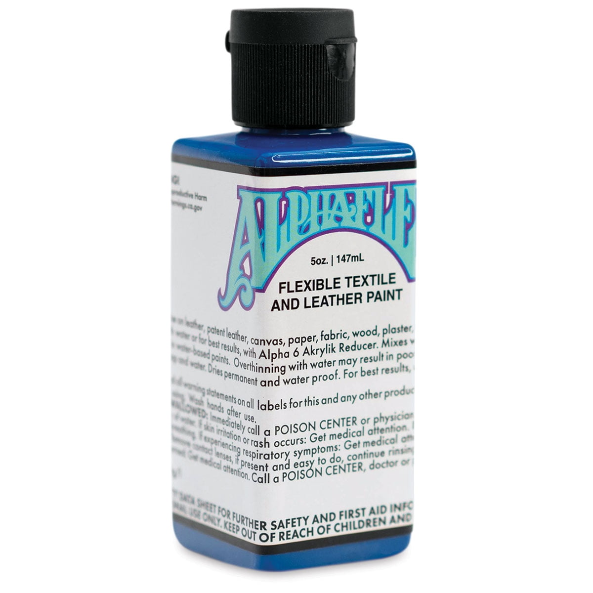 Alpha6 AlphaFlex Textile and Leather Paint - Alpha Blue, 147 ml, Bottle ...