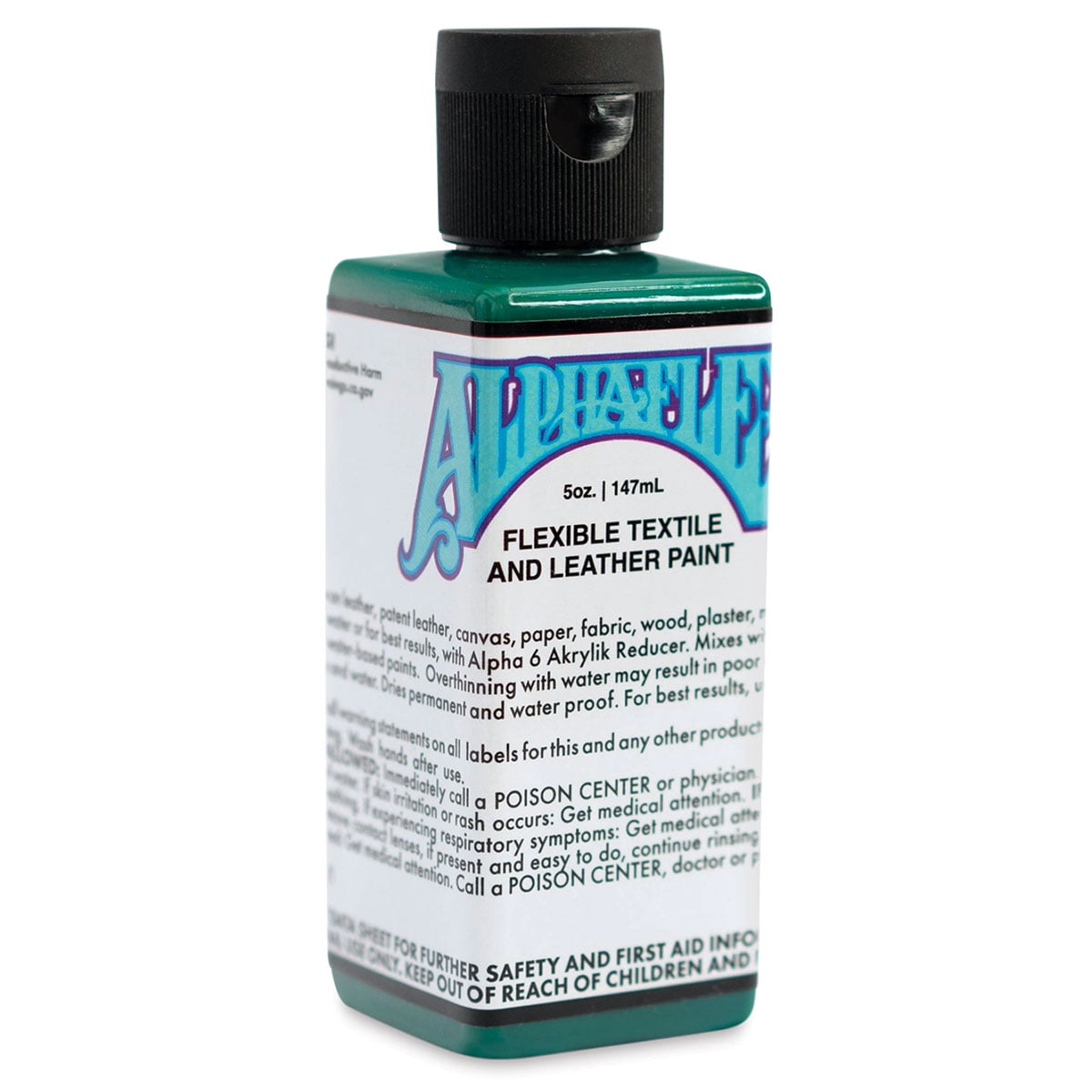 Alpha6 AlphaFlex Textile and Leather Paint - Dark Green, 147 ml, Bottle ...