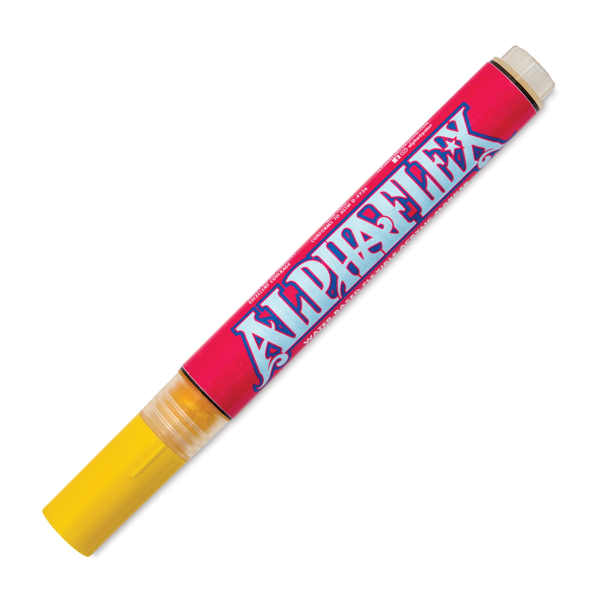 Alpha6 AlphaFlex Textile and Leather Paint Marker - Dark Yellow, 4 mm ...