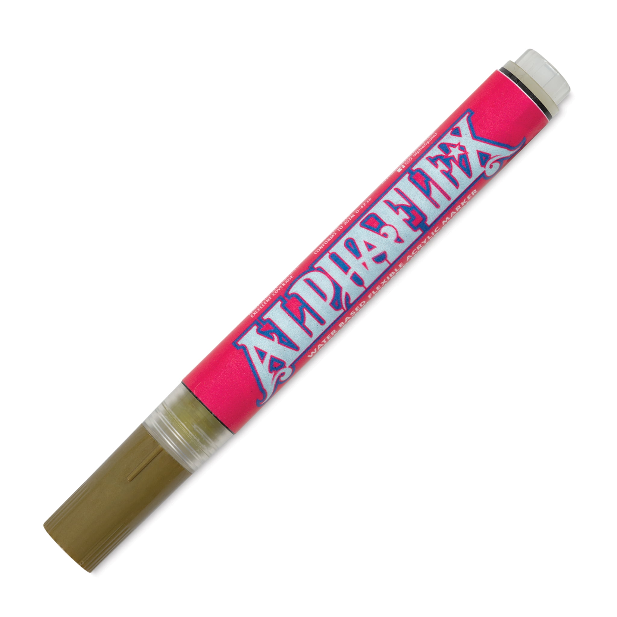 Alpha6 AlphaFlex Textile and Leather Paint Marker - Metallic Gold, 4 mm ...