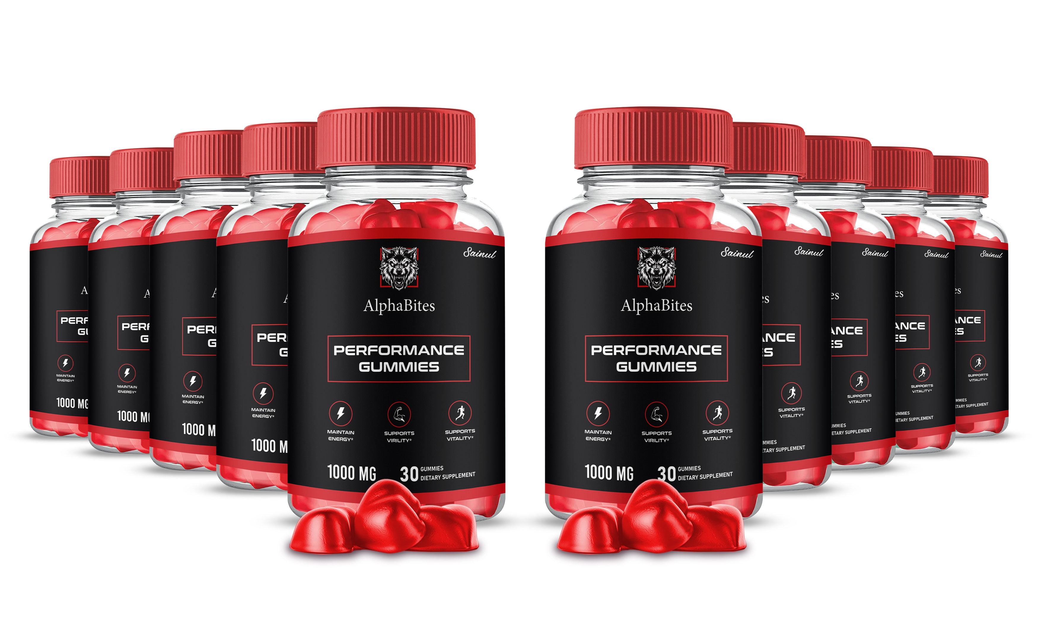 AlphaBites Performance Gummies for Men, Maximum Strength Formula, Alpha ...