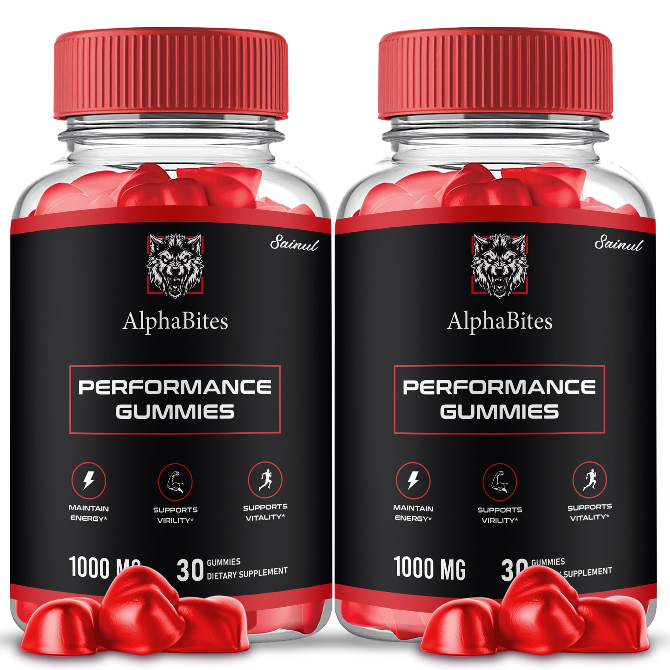 AlphaBites Performance Gummies for Men, Maximum Strength Formula, Alpha ...