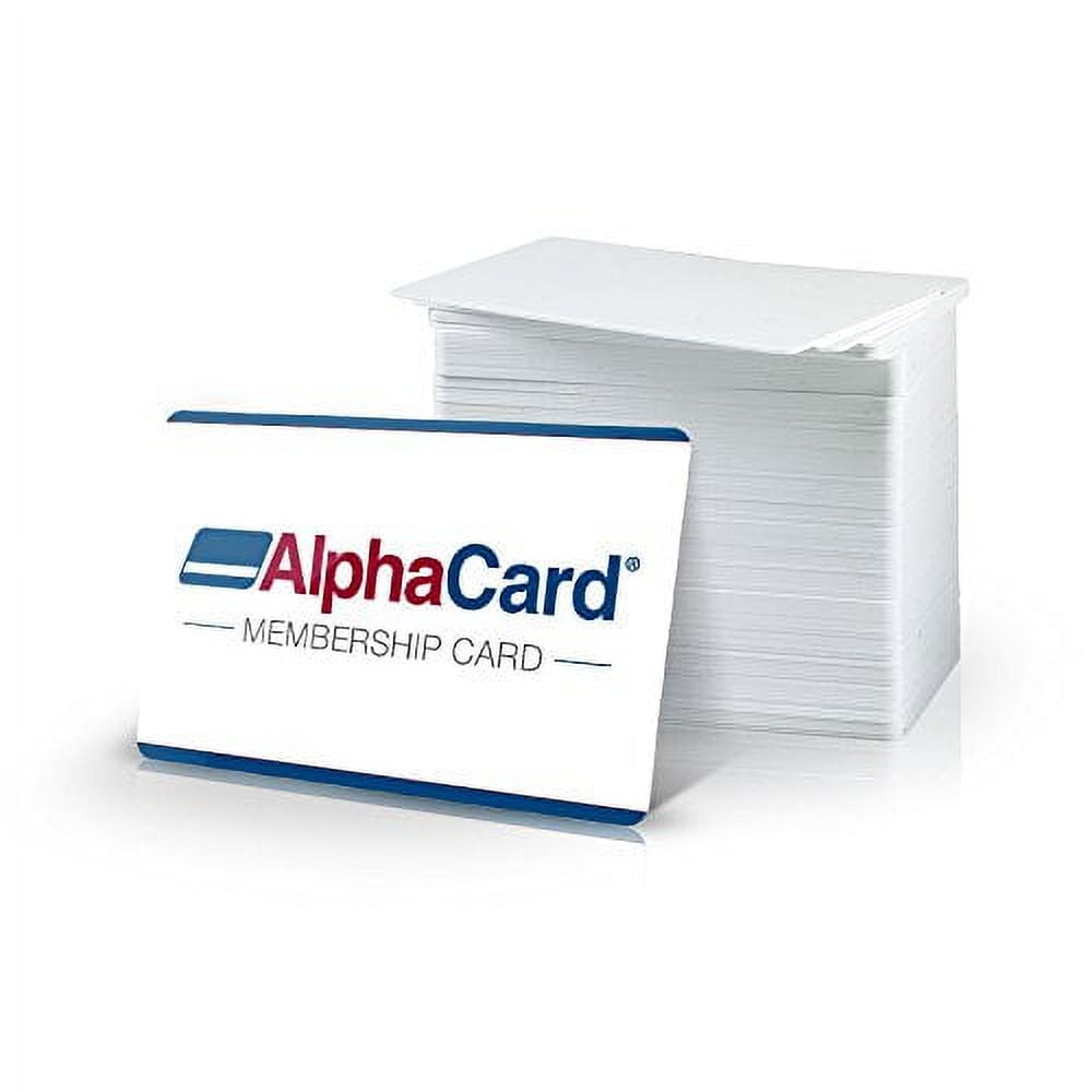 AlphaCard Fargo 500 Print YMCKK Ribbon (45215) and 500 Premium Blank ...