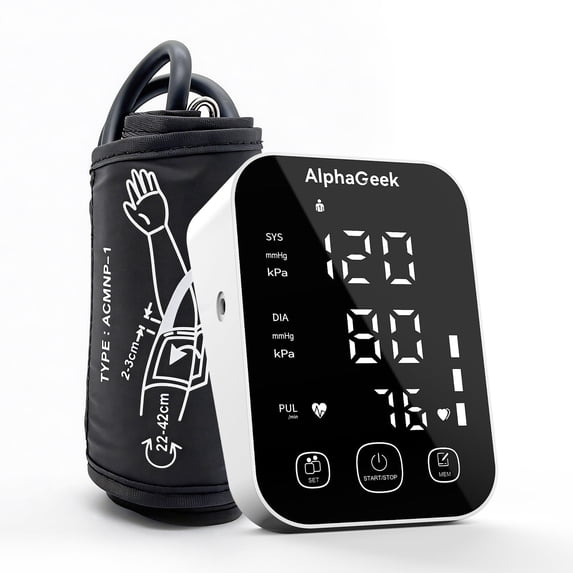 AlphaGeek Blood Pressure Monitor, Upper Arm Blood Pressure Machine for ...