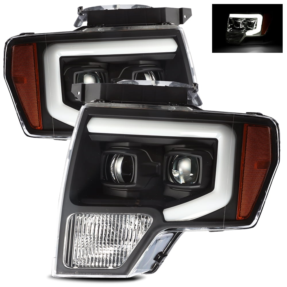 AlphaRex Base Model Black 09-14 Ford F150 DRL/Signal LED Tube Dual ...