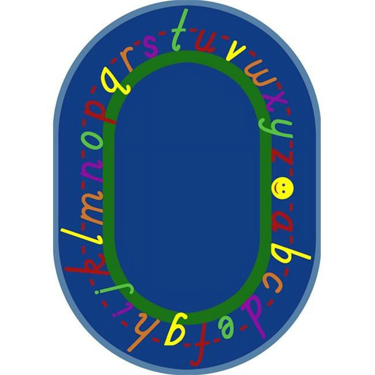 AlphaScript Blue 7 ft.8 in. x 10 ft.9 in. Oval WearOn Nylon Machine ...