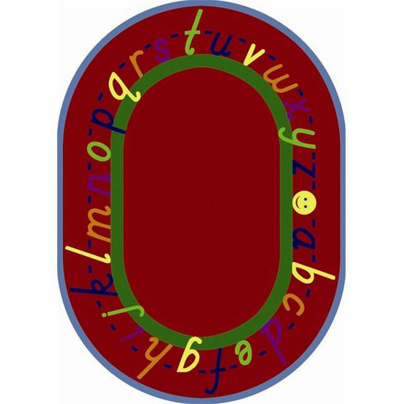 AlphaScript Red 5 ft.4 in. x 7 ft.8 in. Oval WearOn Nylon Machine ...