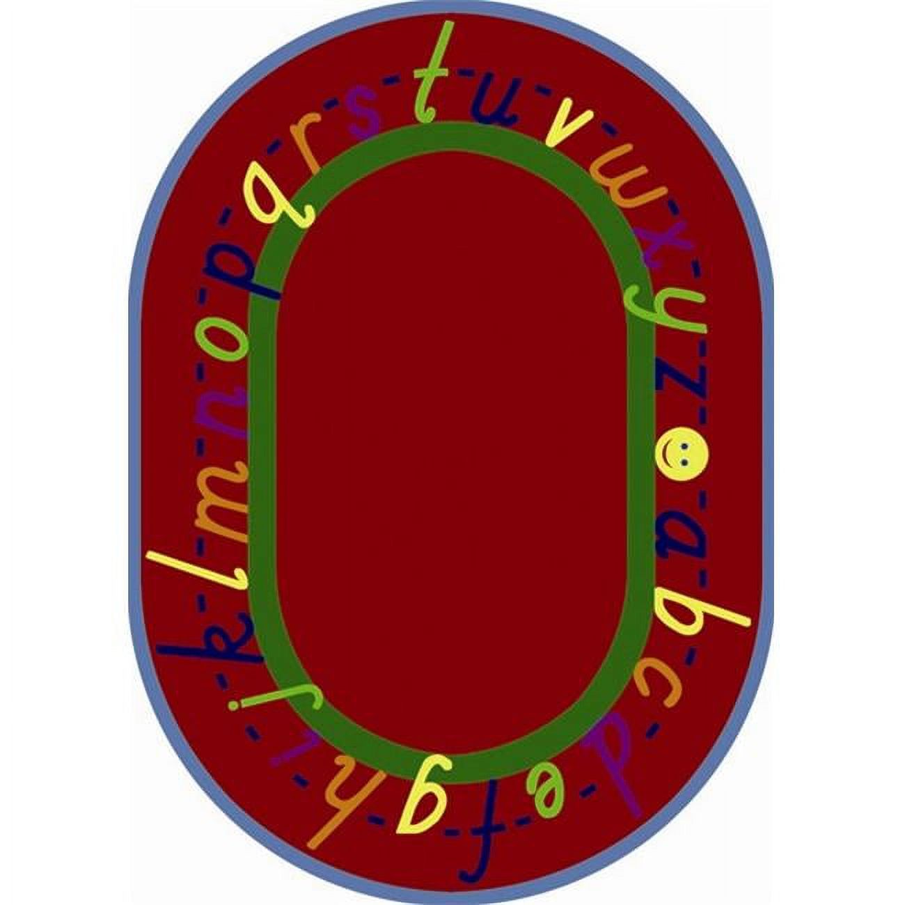 AlphaScript Red 7 ft.8 in. x 10 ft.9 in. Oval WearOn Nylon Machine ...