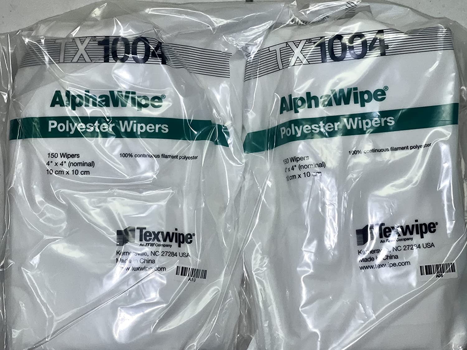AlphaWipe Cleanroom Highly Adsorbent Polyester Wipes with Laundered Cut ...