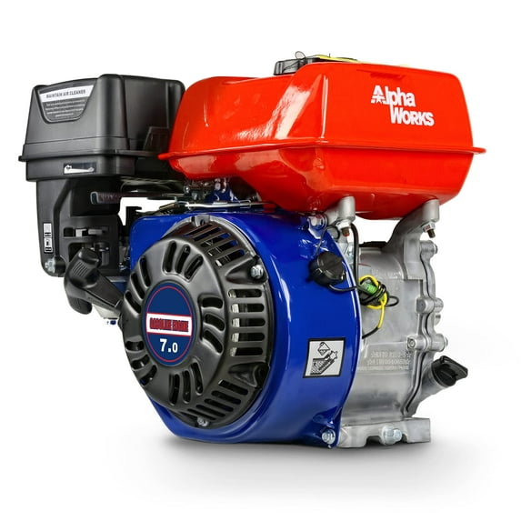 AlphaWorks 7HP 4-Stroke Gas Engine, 209CC, 8.8 Ft. lbs. Torque @ 2500RPM, 3/4" Output Shaft ...