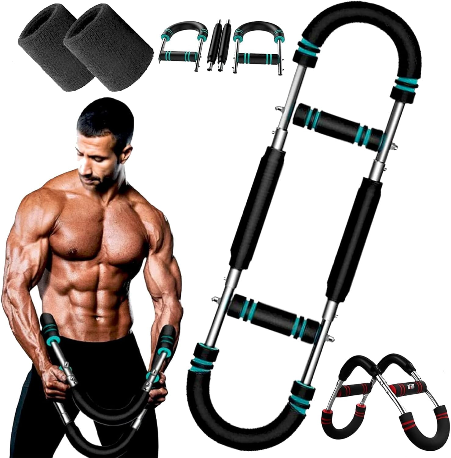 Alphabar Pro Advanced Full Body Strength & Muscle Builder, 40-100lb ...