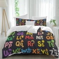Alphabet 4 Piece Duvet Cover Set Queen Size American Cartoon Early ...