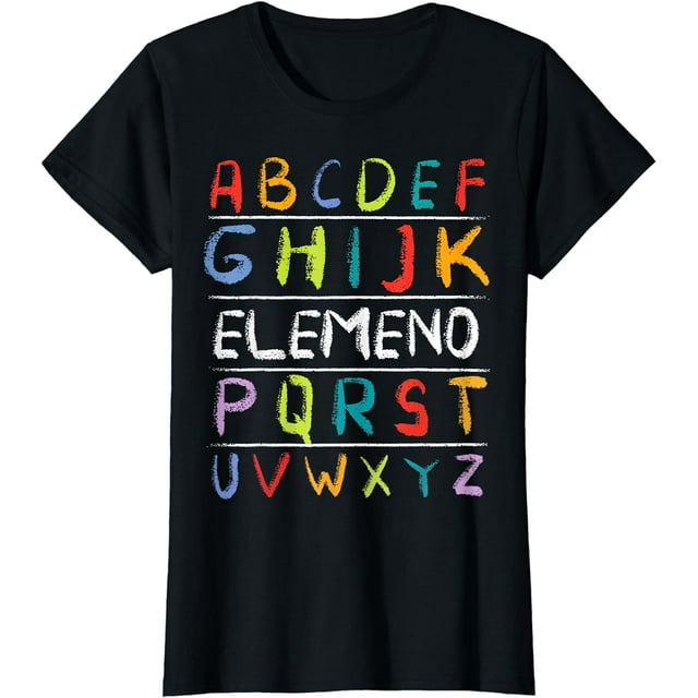 Alphabet ABC Elemeno Back To School Teacher Student Kids T-Shirt ...