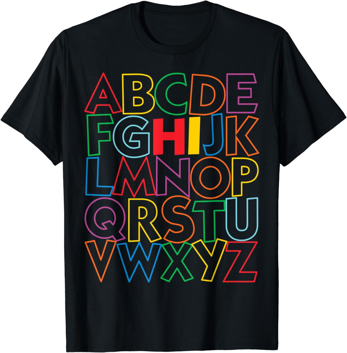 Alphabet ABCs Hi Kindergarten Funny Back To School Teachers T-Shirt.jpg ...
