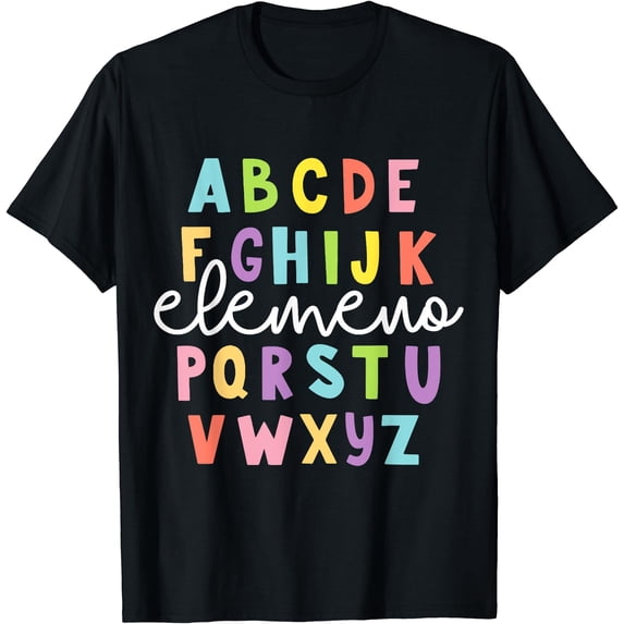 Alphabet Abc Elemeno Teacher Student Back To School Gift T-Shirt ...