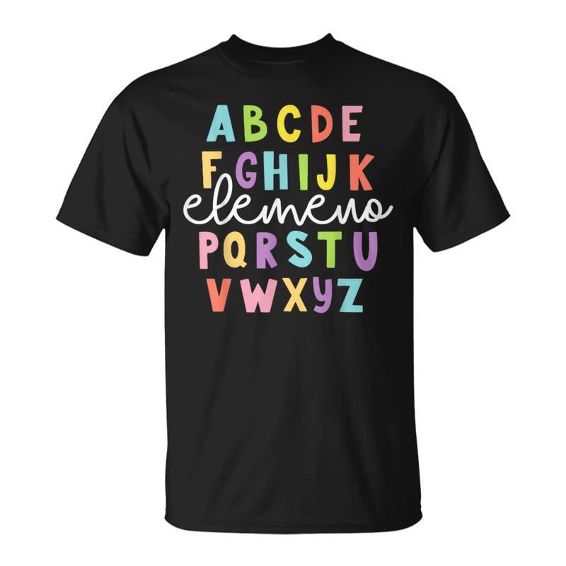 Alphabet Abc Elemeno Teacher Student Back To School TShirt - Walmart.com