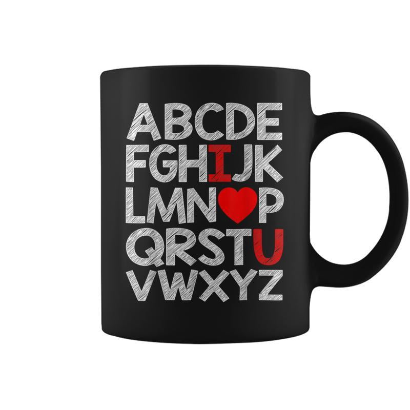 Alphabet Abc I Love You Valentines Day Heart Gifts V3 Coffee Mugs ...
