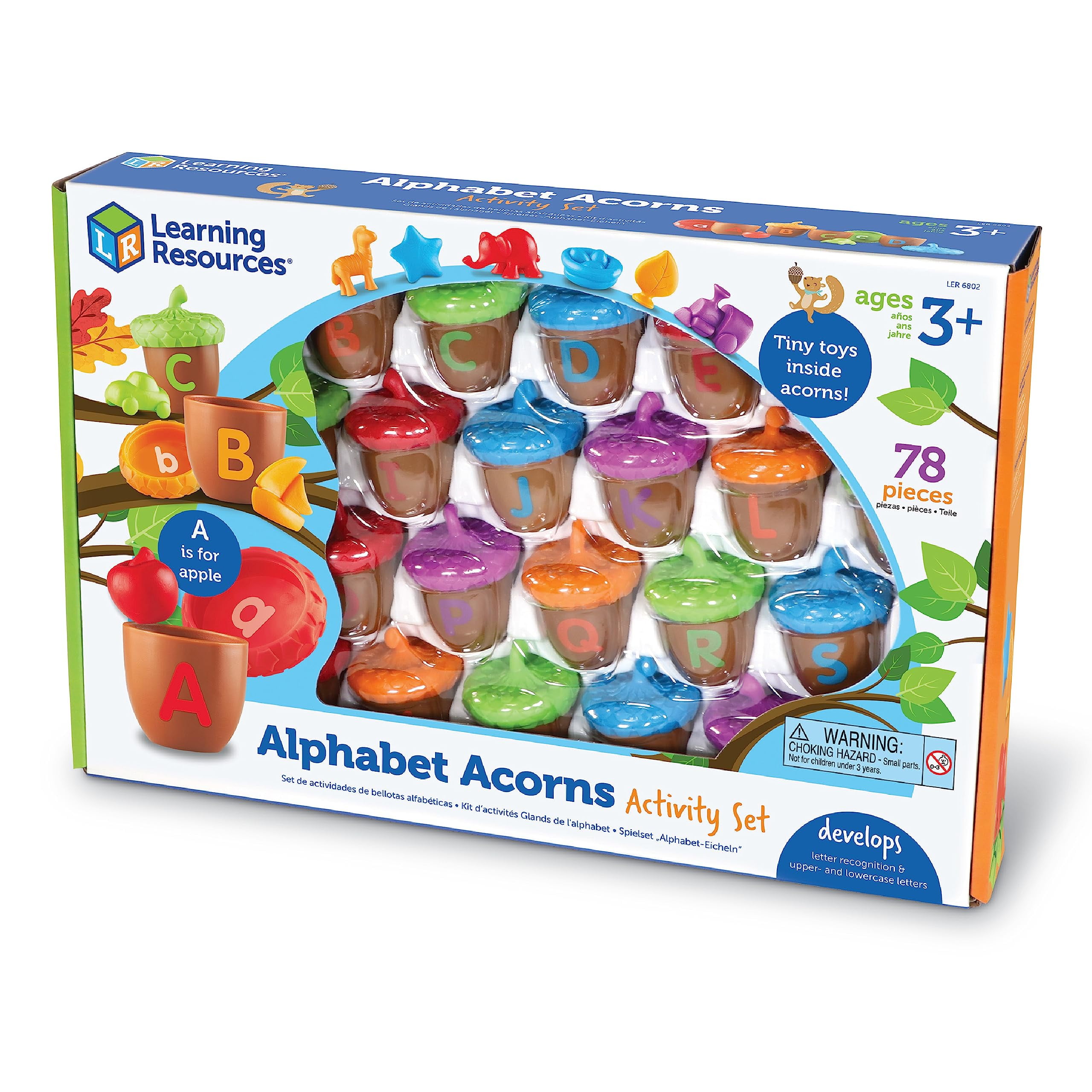 Alphabet Acorns Activity Set, Develops Letter Recognition, Educational ...