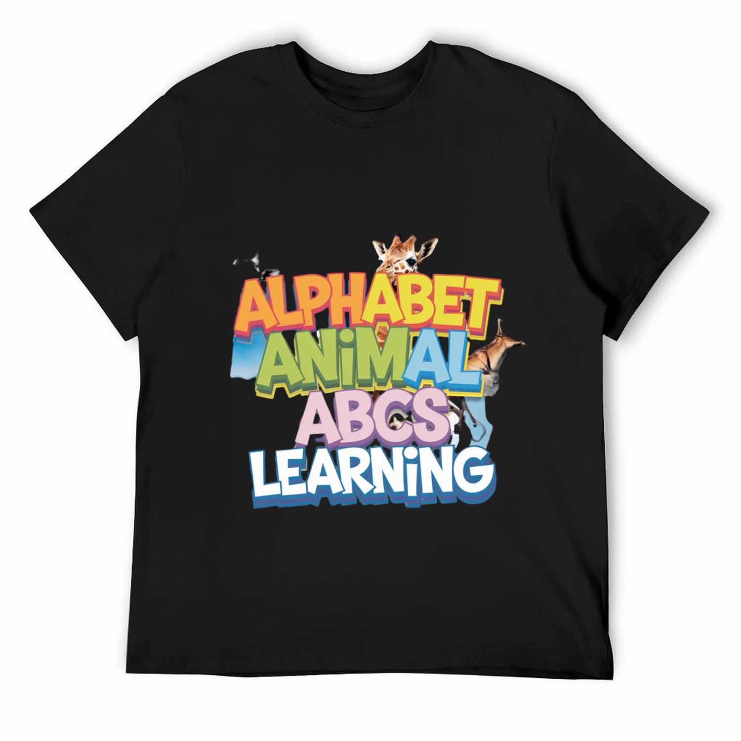 Alphabet Animal ABCs Learning Summer Vacation Surfing T-Shirt - Walmart.com
