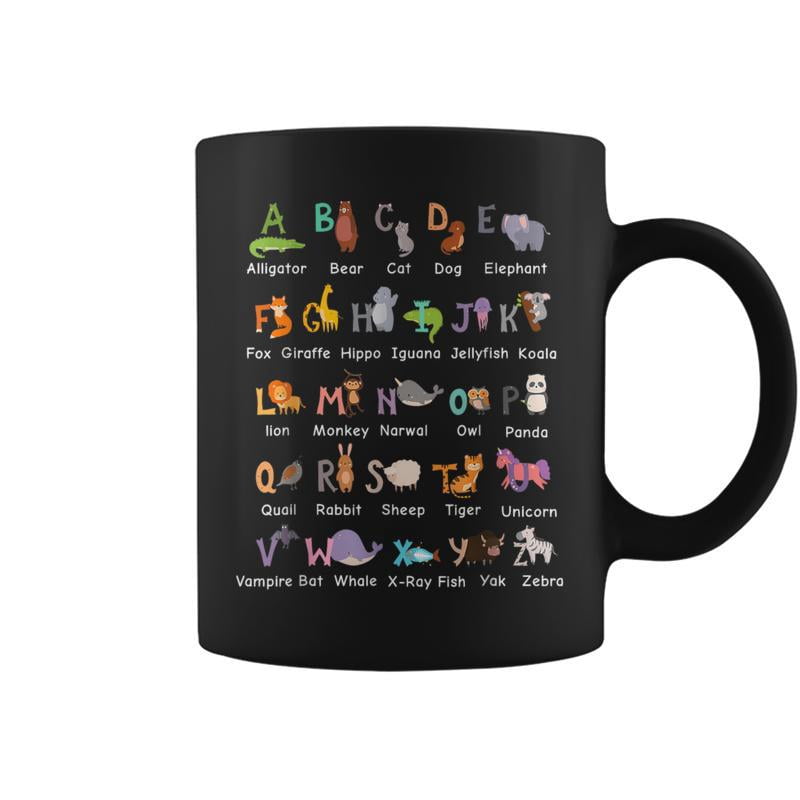 Alphabet Animal Abcs Learning For Boys Girls Adults Coffee Mugs ...
