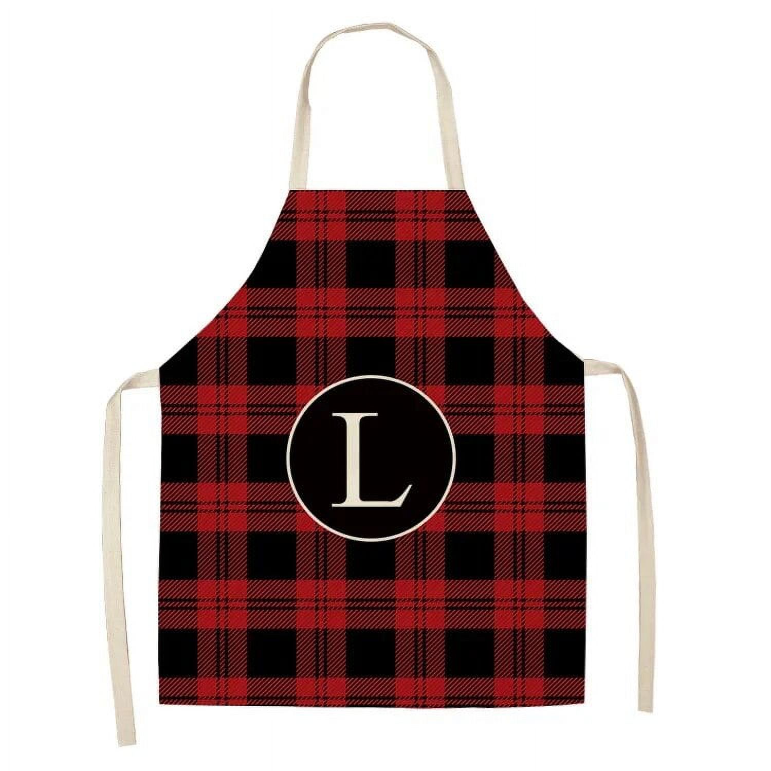 Alphabet Apron Red Grid Apron Kid Kitchen Apron Women Apron Aprons for ...